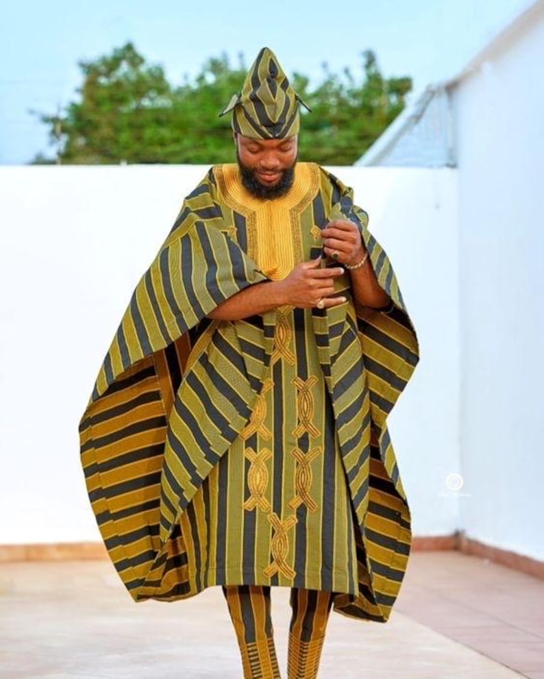 3pcs Asooke Agbada for Men | African Men Wedding Suit | African Men’s ...