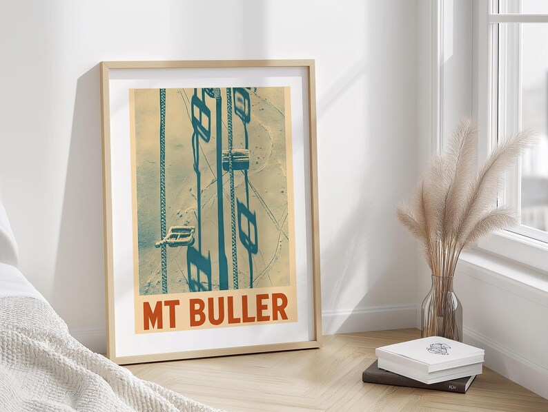 Snow Covered Grimes Chair POP ART POSTER, Graphic Art at Mt Buller - Etsy