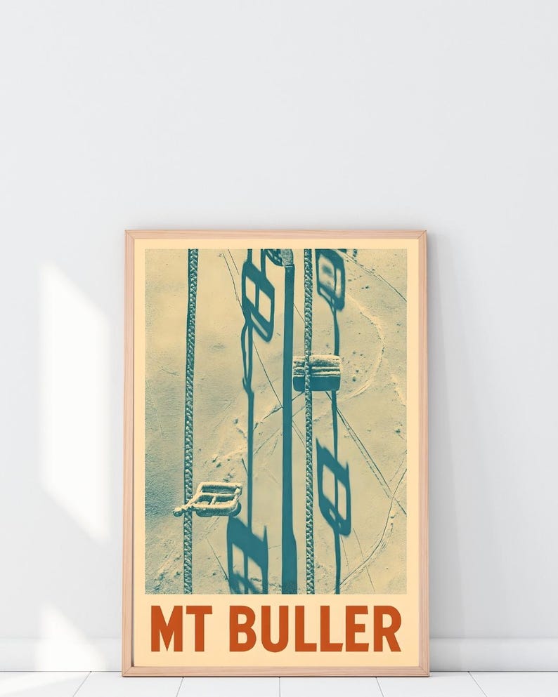 Snow Covered Grimes Chair POP ART POSTER, Graphic Art at Mt Buller - Etsy