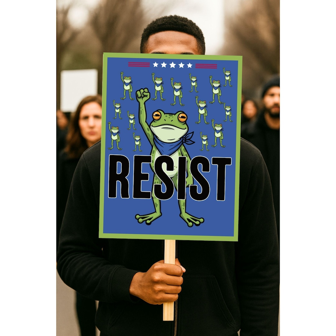 Portland Frog Resist Poster, Anti-ice Protest Sign, Political Activist ...
