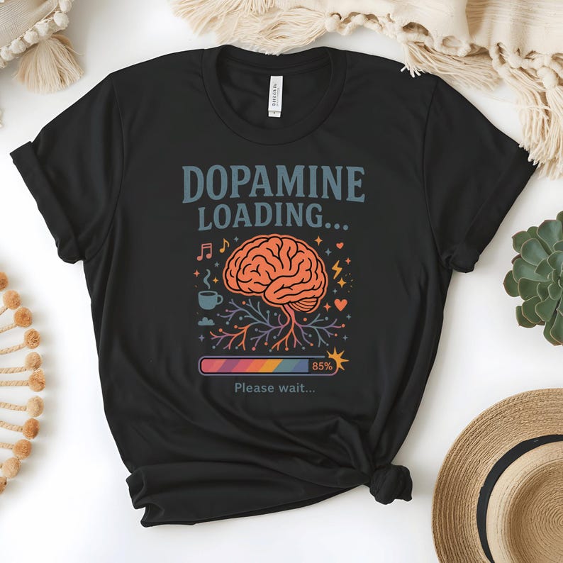 Dopamine Loading Brain Art Print Colorful Neurotransmitter Poster ...