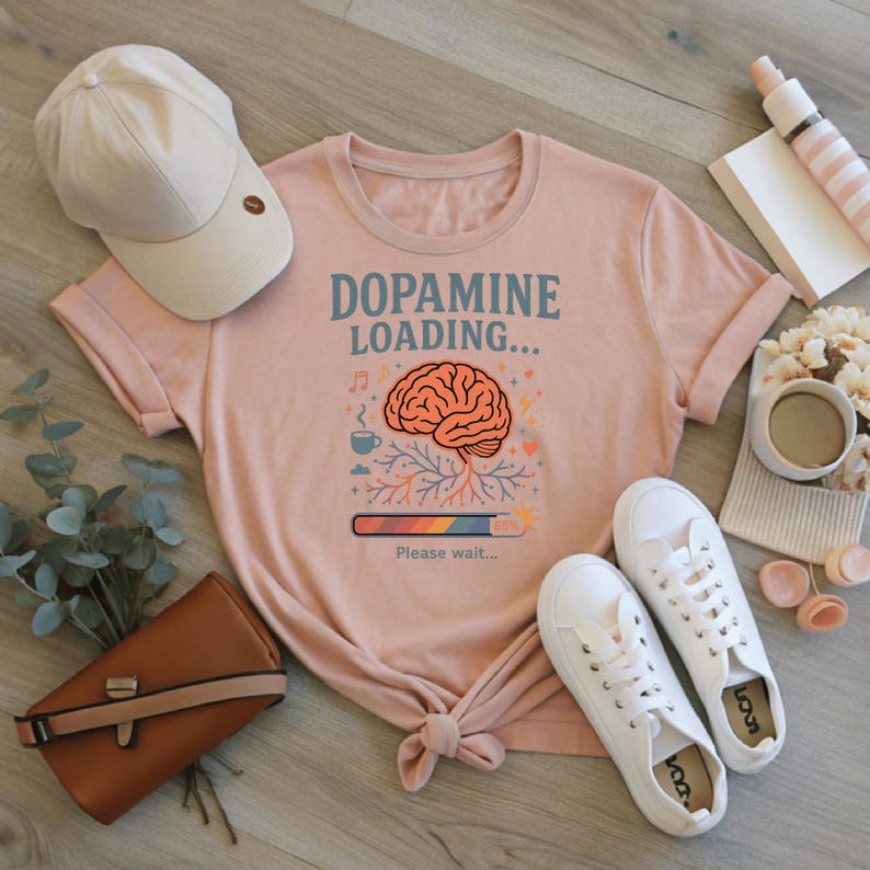 Dopamine Loading Brain Art Print Colorful Neurotransmitter Poster ...