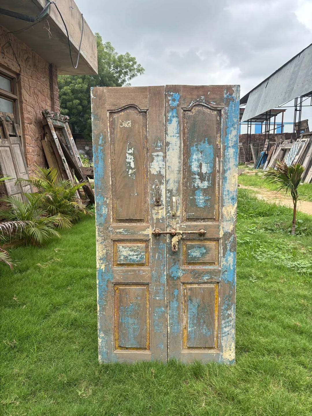 Antique Inspired Indian Doors, Bohemian Vintage Indian J Doors, Wooden ...