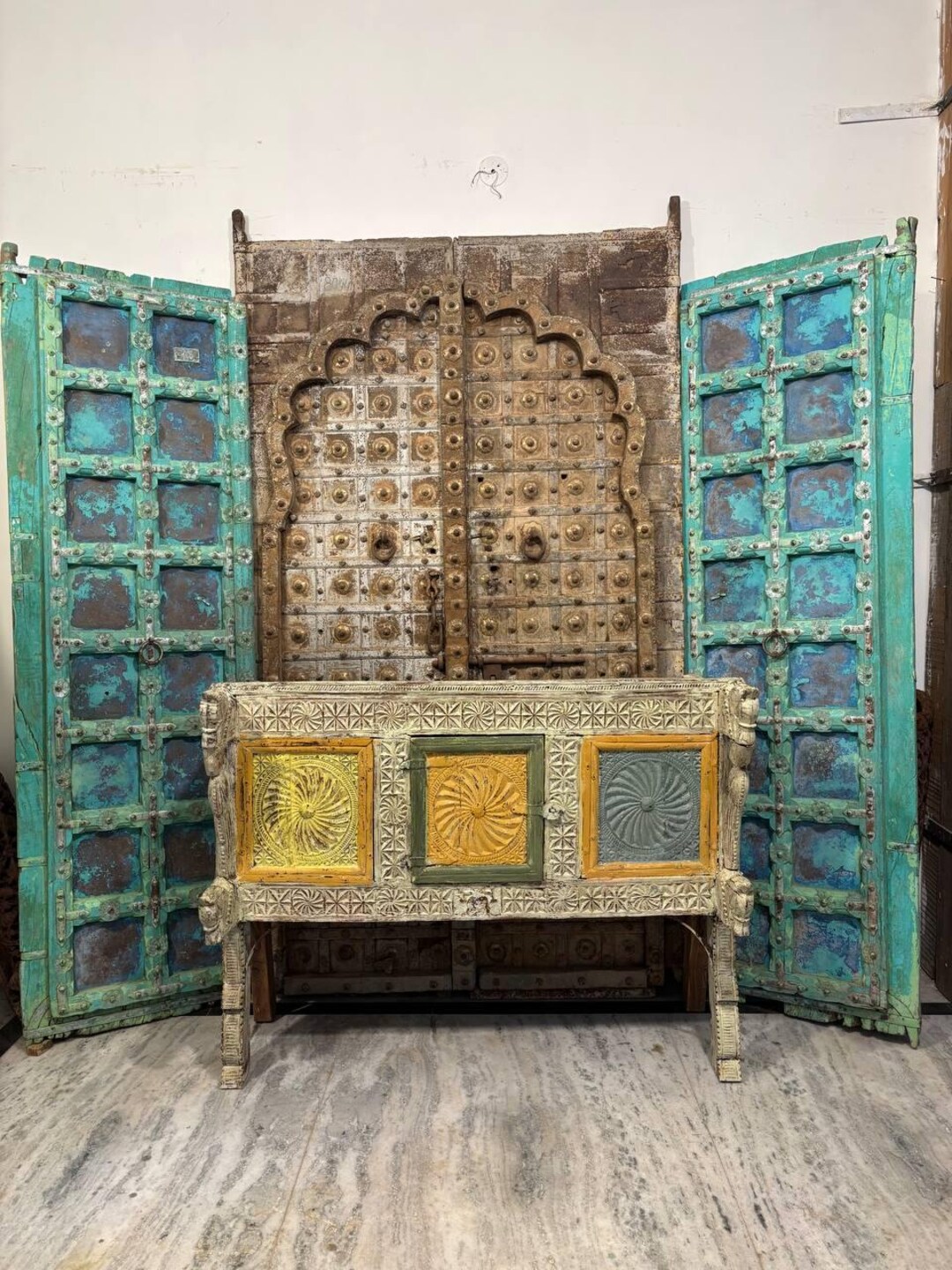 Hand-carved Wooden Damchiya Chest: Antique Indian Sideboard - Etsy UK