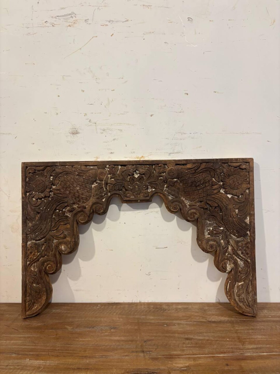 Antique Hand Carved Teak Wood Arch Frame, Indian Architectural Salvage ...
