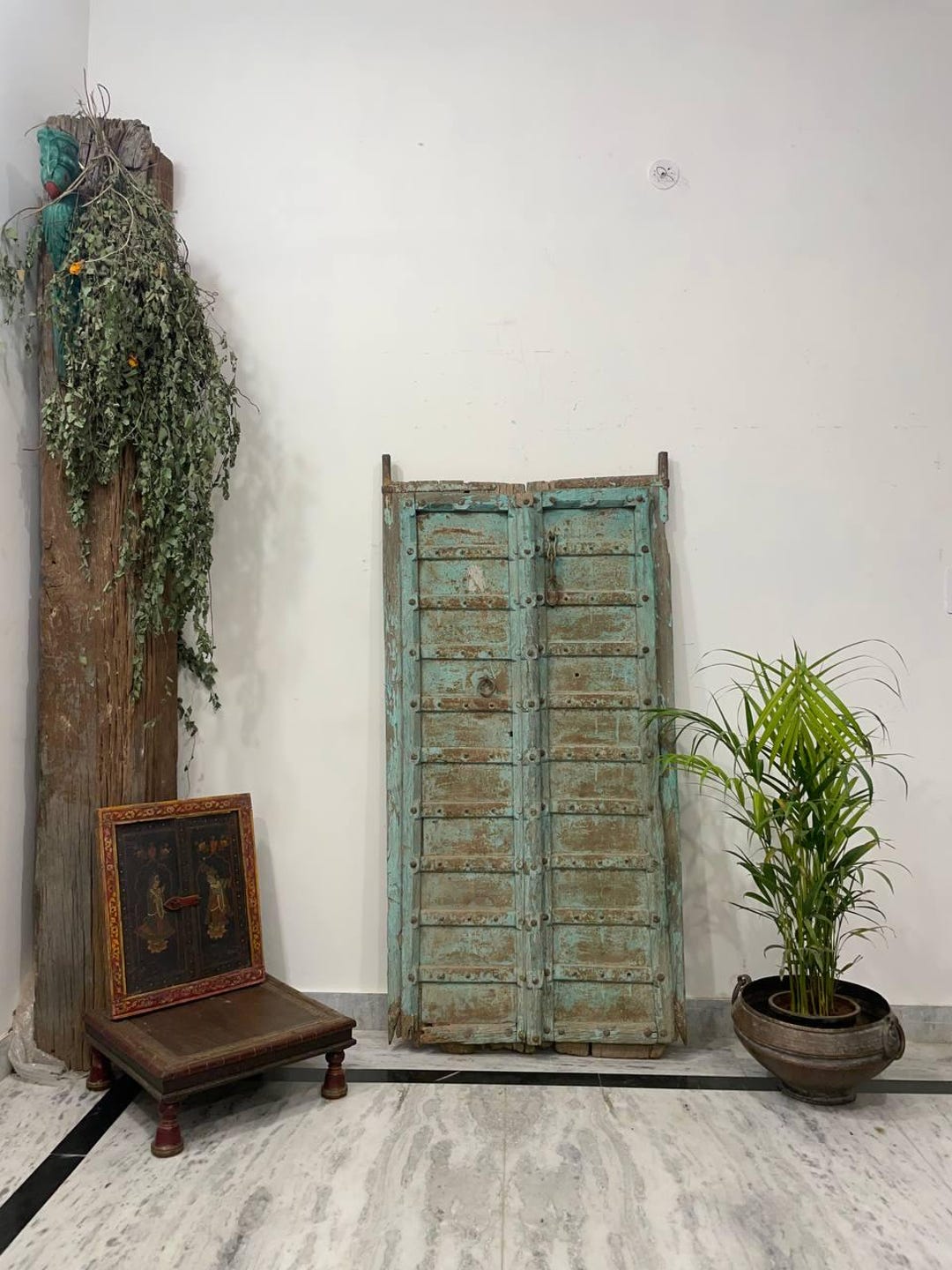 Antique Inspired Indian Doors, Bohemian Vintage Indian J Doors, Wooden ...