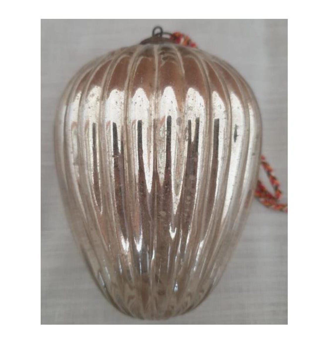 Vintage German Glass Kugel Ornament: Antique Mercury Glass Christmas ...