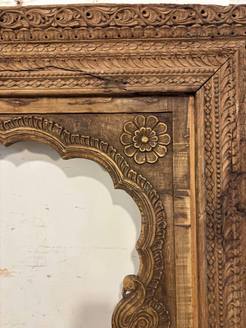 Hand-carved Teak Wood Arch Frame | Antique Indian Decor - Etsy