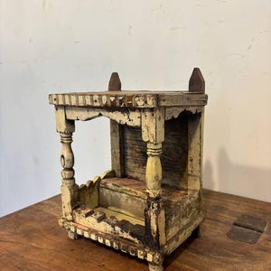 Antique Vintage Indian Wooden Temple | Handcrafted Hindu Altar Mandir ...