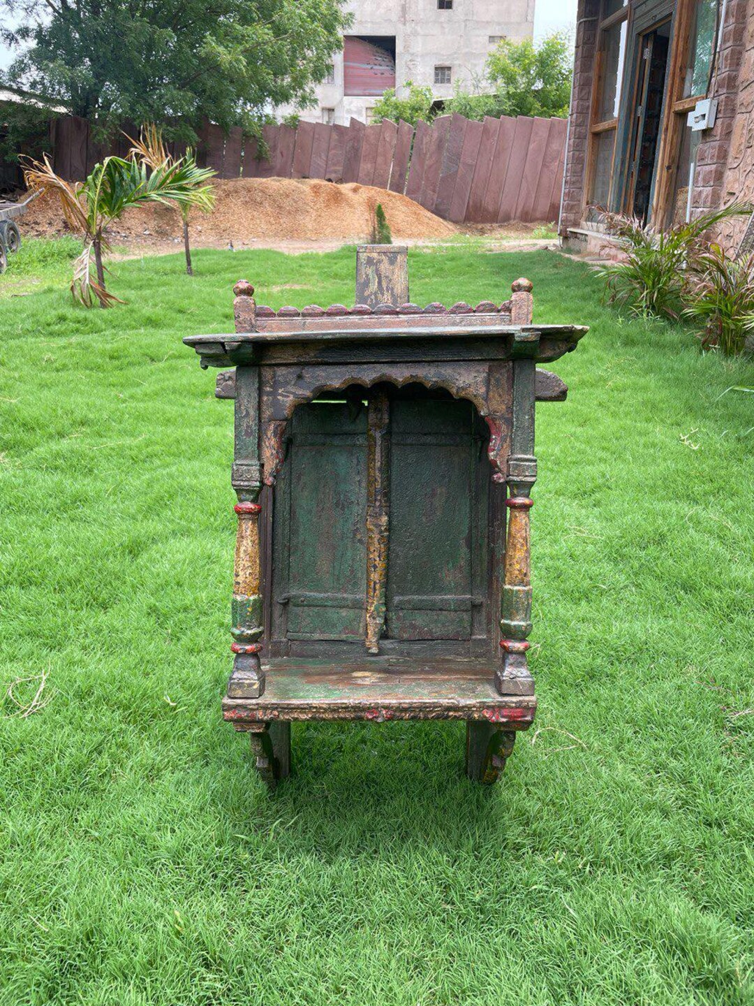 Antique Vintage Indian Wooden Temple | Handcrafted Hindu Altar Mandir ...