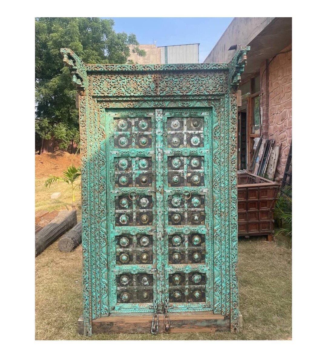 Indian Doors, Carved Wooden Doors for Home, Boho Vintage Style Doors ...