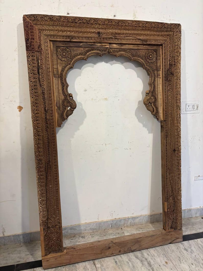 Hand-carved Teak Wood Arch Frame | Antique Indian Decor - Etsy
