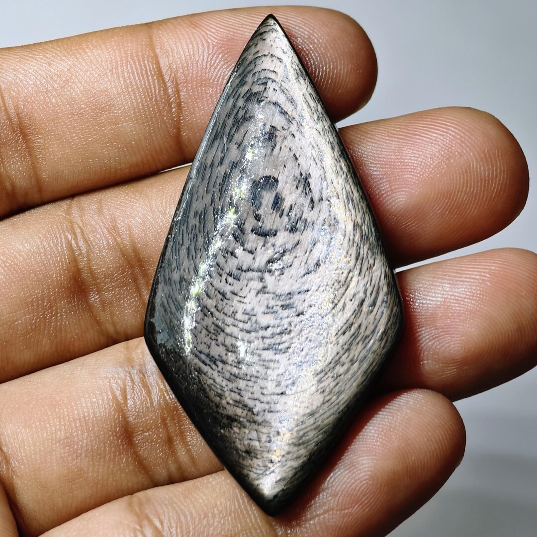 81 Cts Natural Hypersthene Cabochon Gemstone for Jewelry 57.4x29.1x5.7 ...