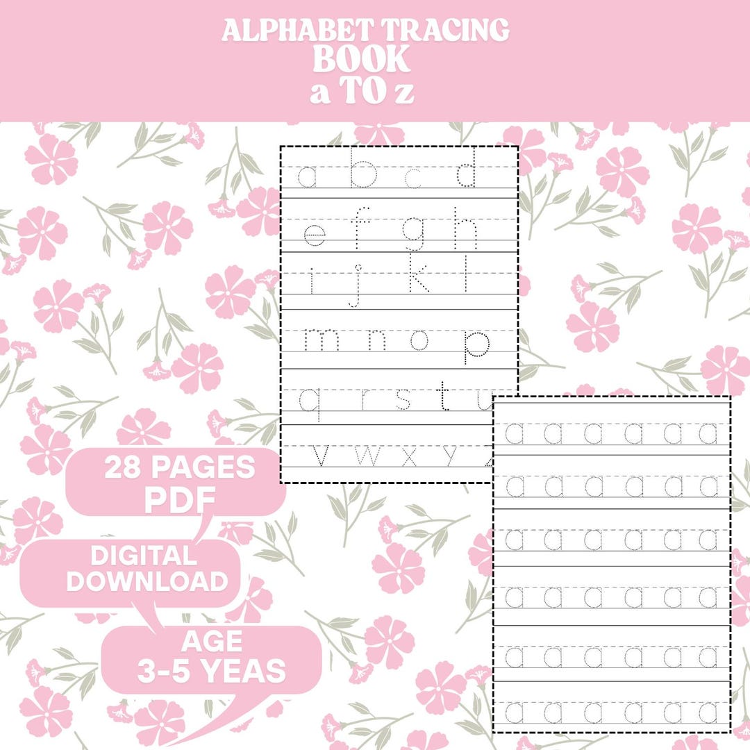 Alphabet Tracing Sheet / ABC Tracing / Handwriting Practice / Tracing ...