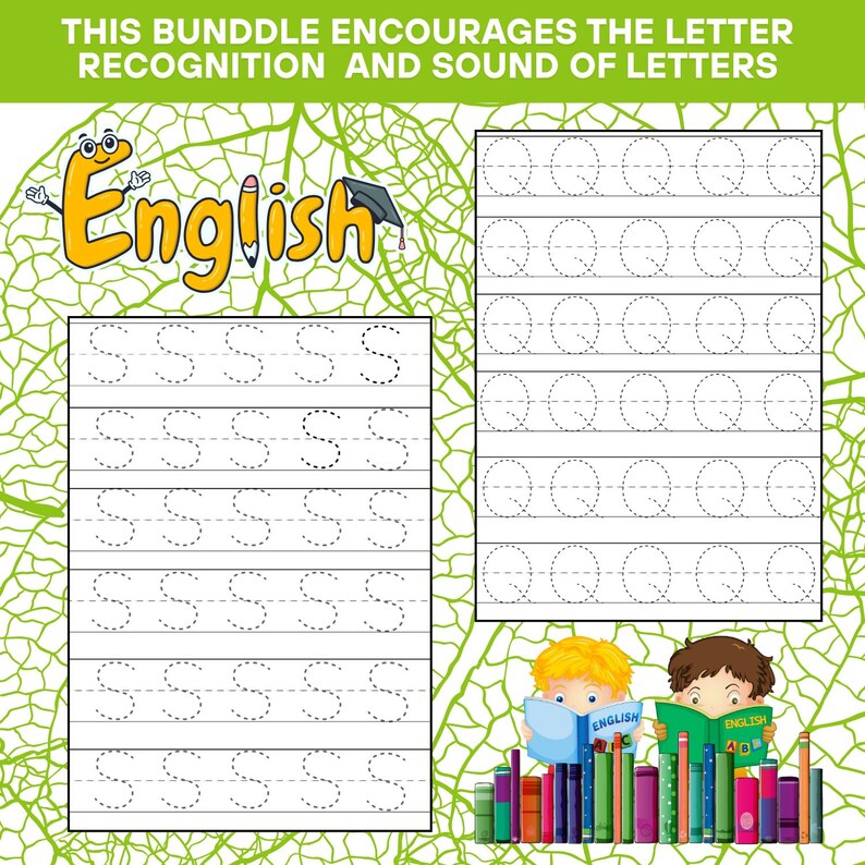 Alphabet Tracing Worksheet, Handwriting Practice (digital Download) - Etsy