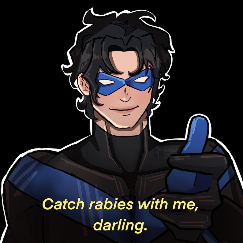 Vigilante Fanart Stickers - Unhinged Captions (BLUE Version) - Etsy