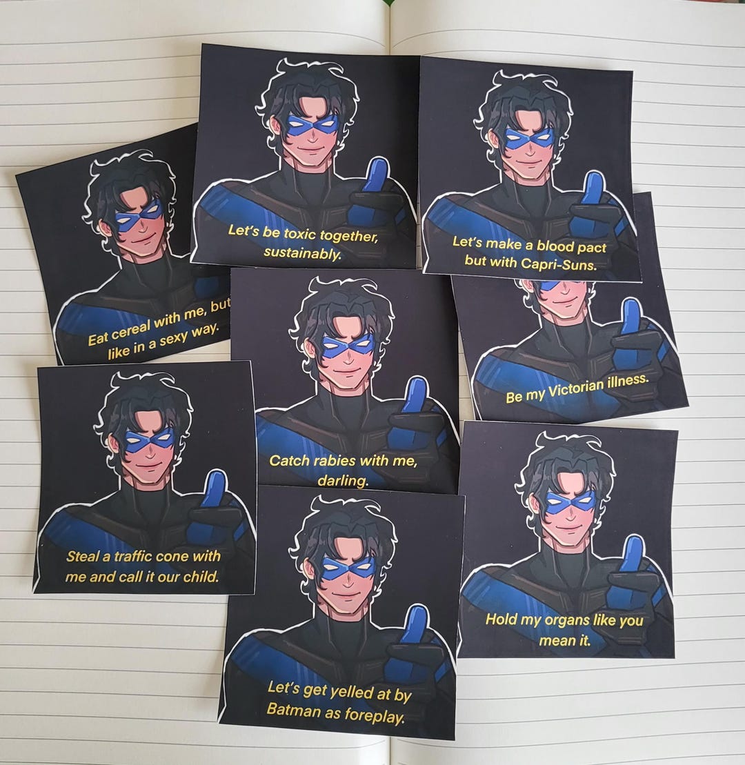 Vigilante Fanart Stickers - Unhinged Captions (BLUE Version) - Etsy