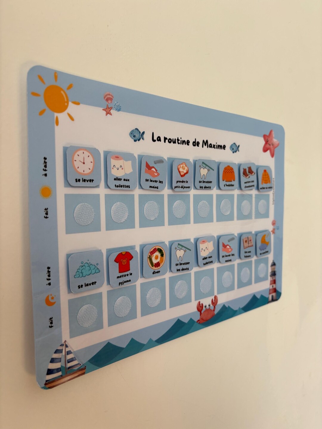 Personalized Children's Routine Chart - Playful Daily Habits - Etsy