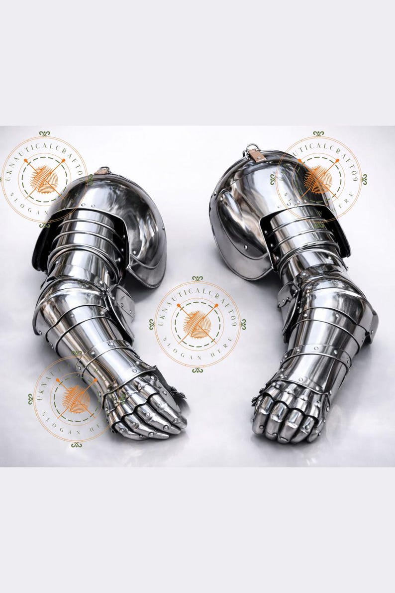 Medieval Knight Armour Full Arm Protection With Roundels 18 Gauge ...