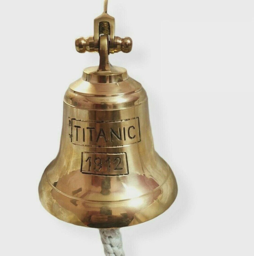 Brass Titanic Anchor Bell – 1912 London Nautical Ship Bell Wall Hanging ...