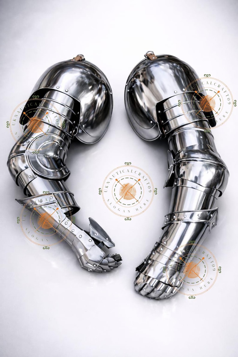 Medieval Knight Armour Full Arm Protection With Roundels 18 Gauge ...