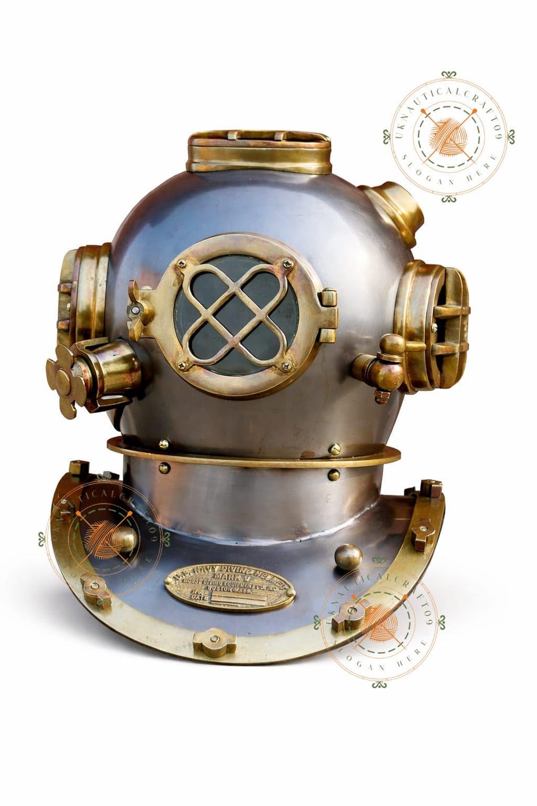 US Navy Mark V Deep Sea Diving Helmet | Copper Brass Reproduction - Etsy