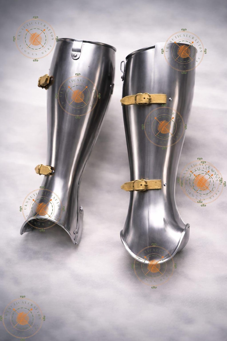 Medieval Gothic Steel Knight Leg Armor Greaves Sabatons Wearable ...