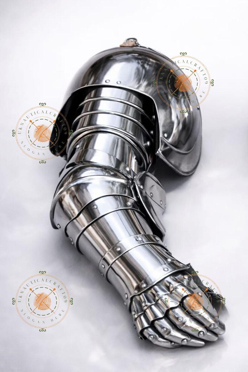 Medieval Knight Armour Full Arm Protection With Roundels 18 Gauge ...
