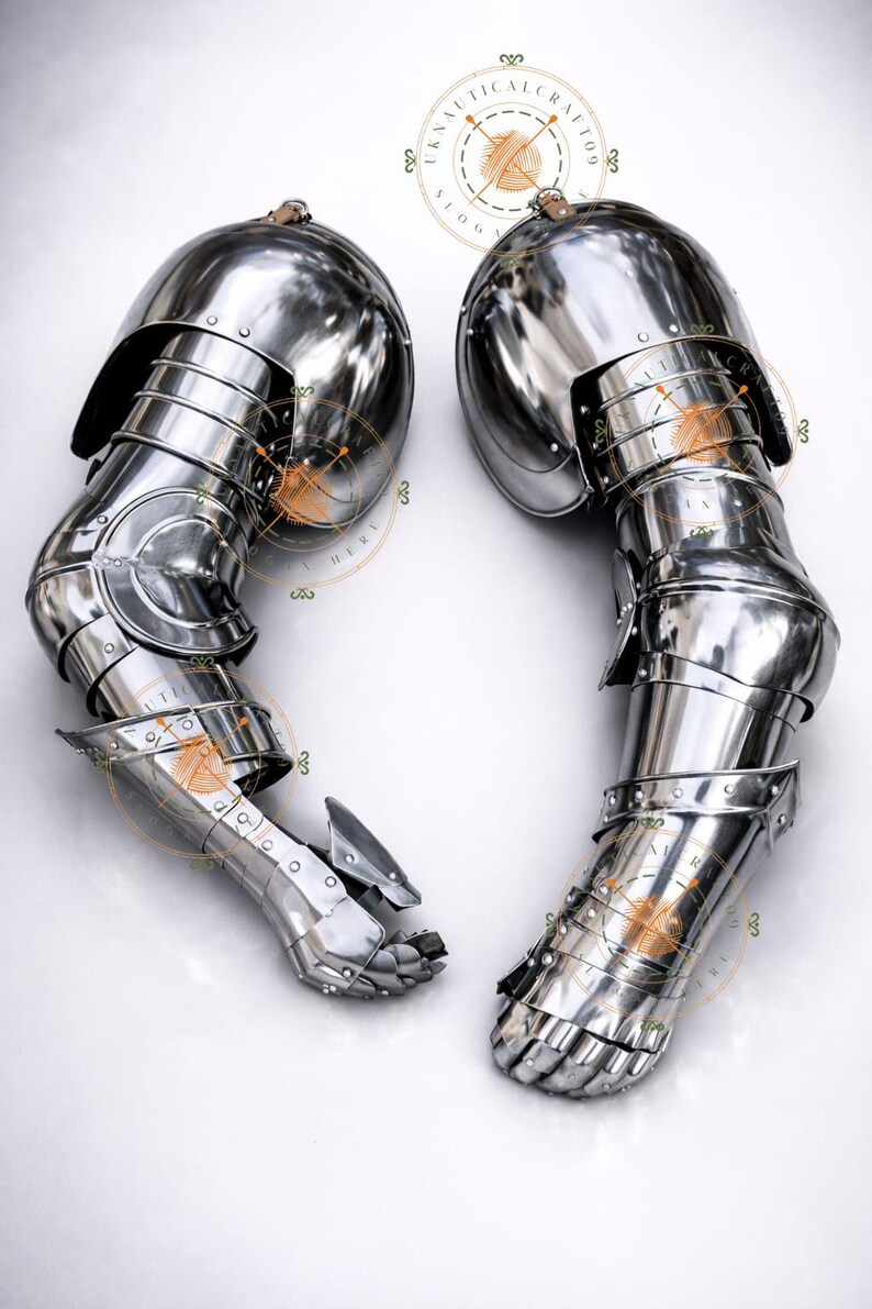 Medieval Knight Armour Full Arm Protection With Roundels 18 Gauge ...