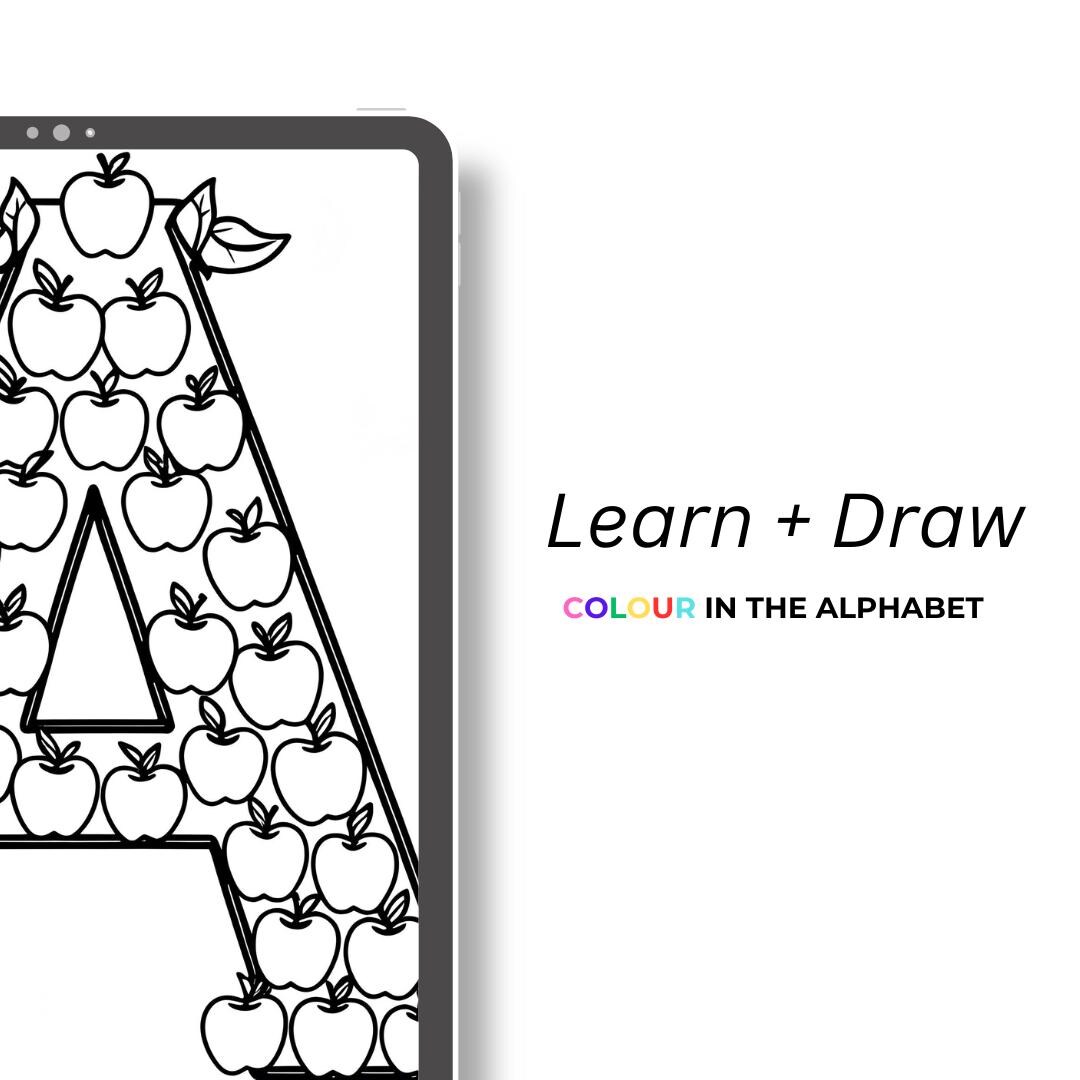 ABC Colour Book, Children's Activity Book, Alphabet, Learn and Draw ...