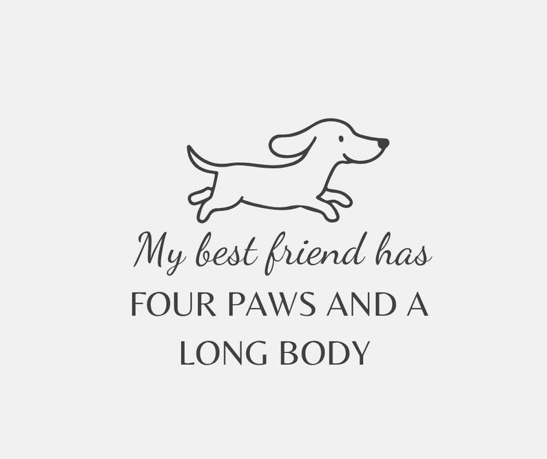 12 Dachshund Doodle Clipart | Black and White Wiener Dog Illustrations ...