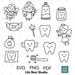 Tooth Fairy Clipart Set – 14 Line Art Svg – Tooth, Fairy, Toothbrush ...