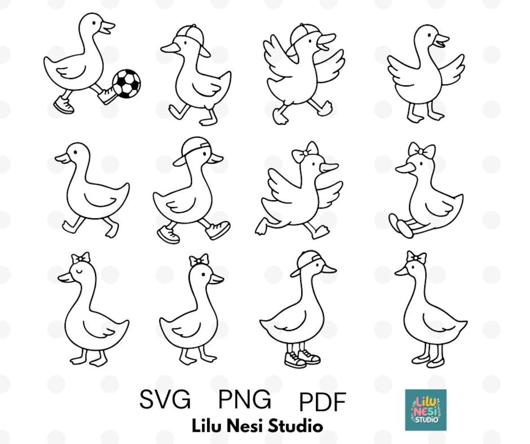Goose Girl Svg& Goose Boy Svg– Silly Goose Clipart, One Silly Goose ...
