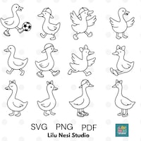 Silly Goose SVG Bundle | Funny Goose Clipart | Spring Goose, Party ...