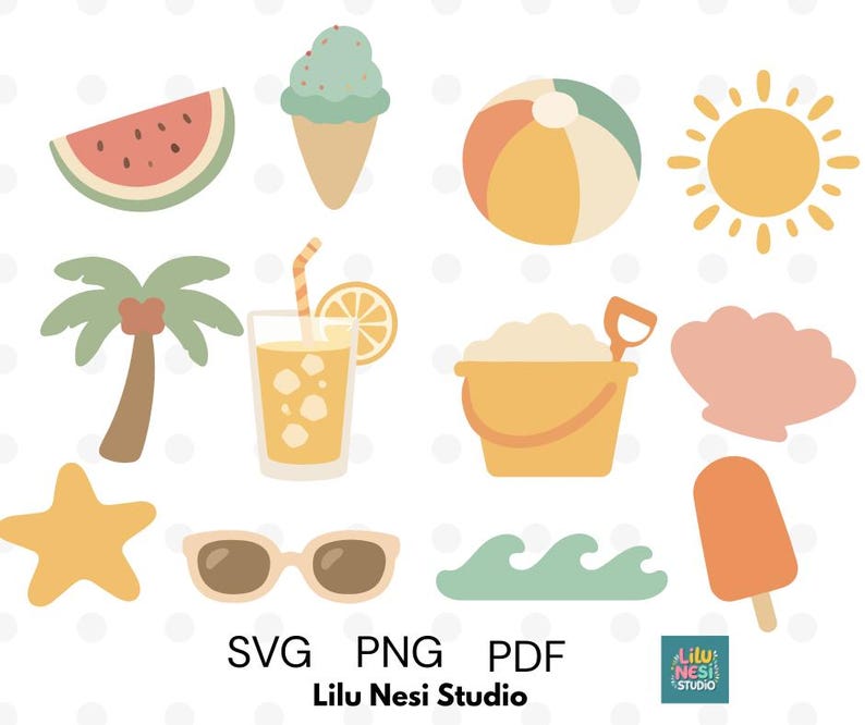Seasons SVG Bundle Vol 1 – Spring Summer Autumn Winter Nursery Clipart ...