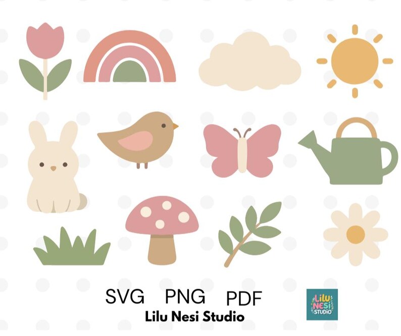 Seasons SVG Bundle Vol 1 – Spring Summer Autumn Winter Nursery Clipart ...