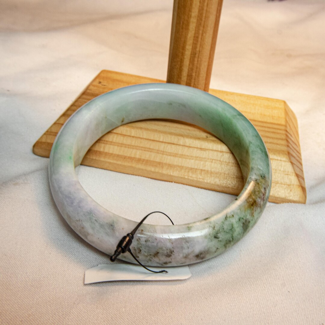 61mm Authentic Burmese Jade Bangle Bracelet– Grade A Jadeite | Elegant ...