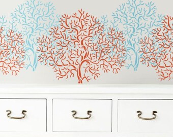 Coral stencil | Etsy