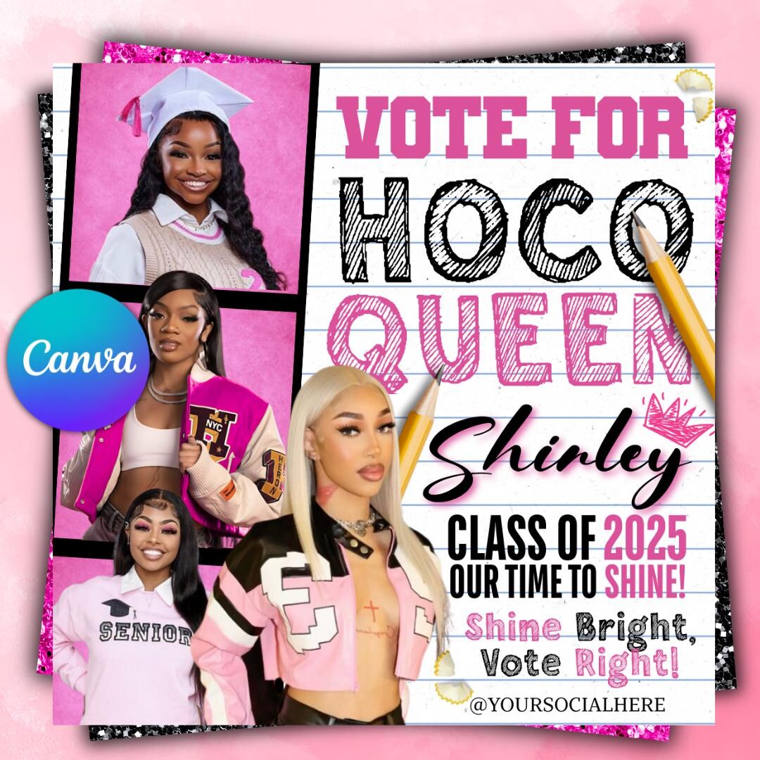 Homecoming Election Flyer: DIY Vote Campaign Template (DIY Canva) - Etsy
