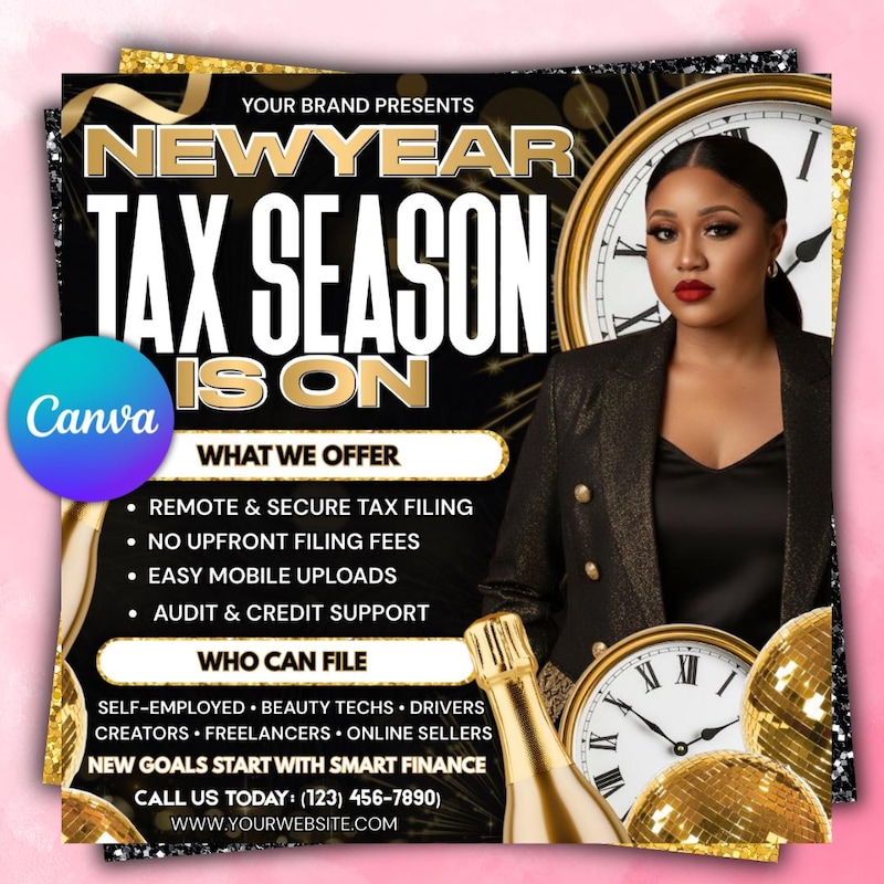 New Year Flyer Taxes - Etsy