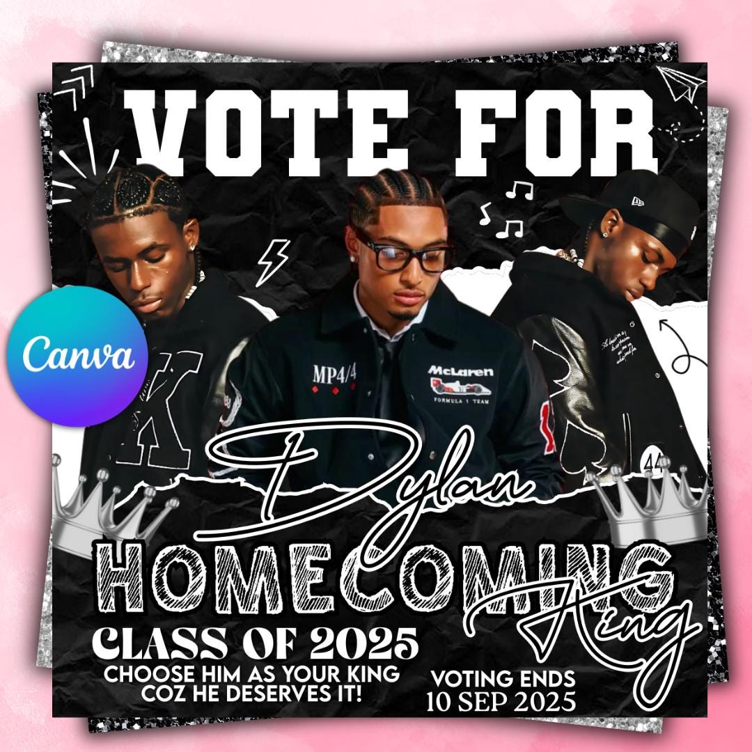 Homecoming Flyer, Vote Homecoming, HOCO Flyer, Homecoming Queen Flyer ...
