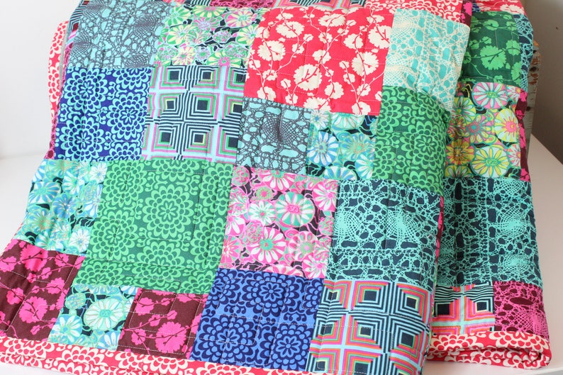 Amy Butler Quilt With Minky True Colors Fabric Line | Etsy