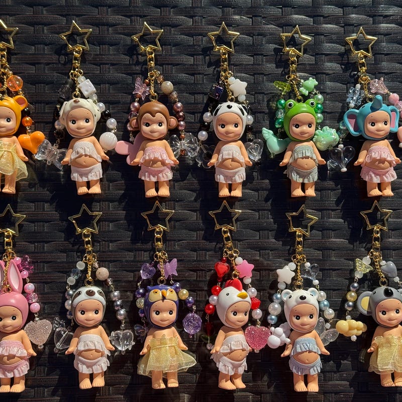 Sonny Angel Monchichi Keychain - Etsy Canada