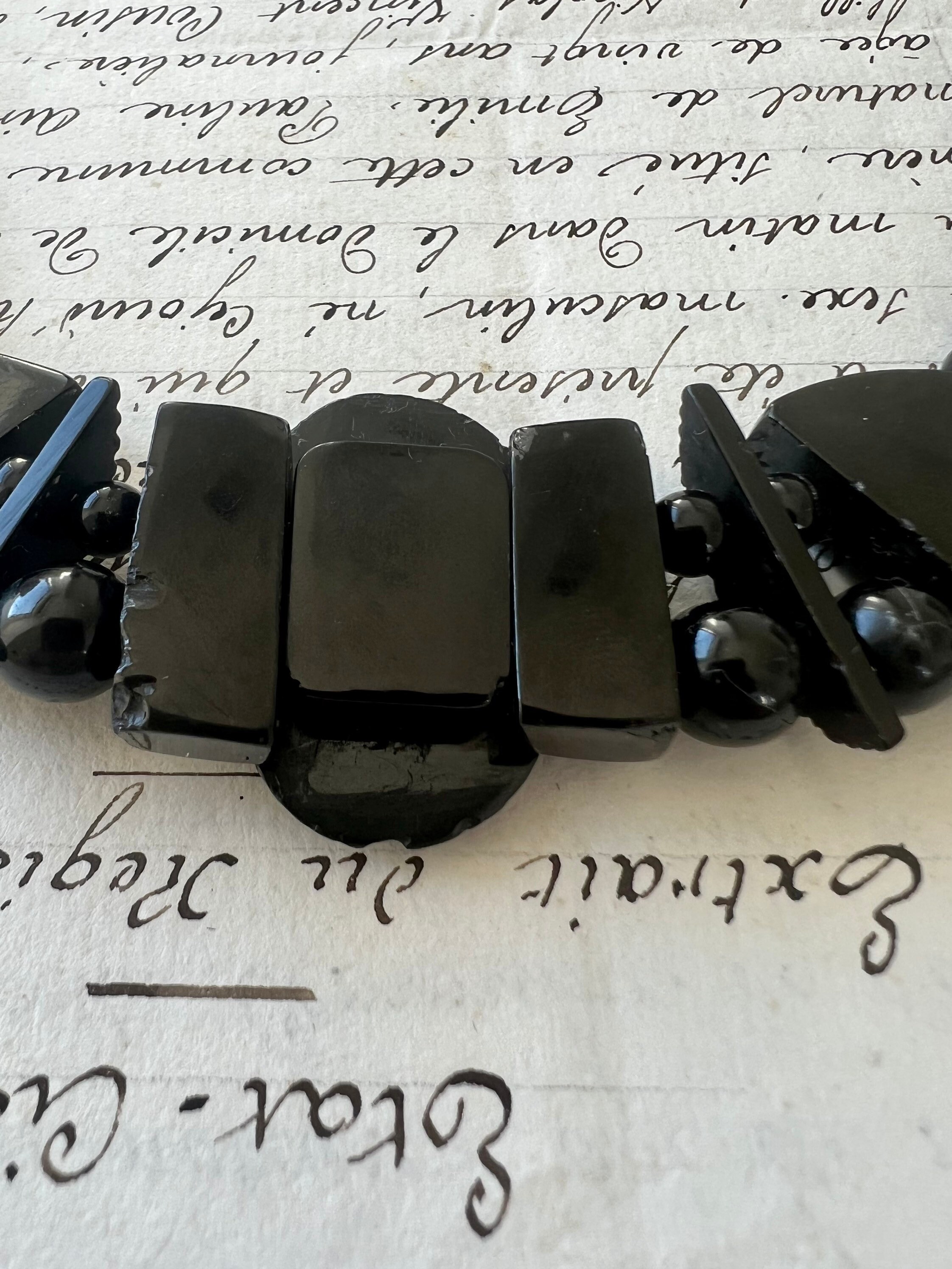 Rare Victorian Whitby Jet Collar Necklace Carved Tulips Choker Mourning ...
