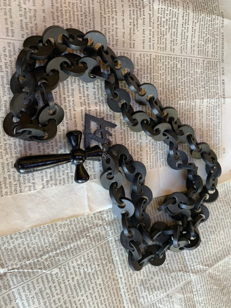 Victorian Mourning Very Long Cross Necklace With Masonic Charm - Etsy