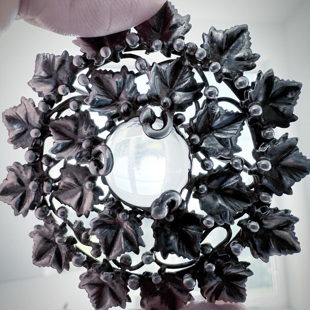 Mary Gage Quartz Maple Leaf Brooch Signed Sterling Silver Tree Leaves ...