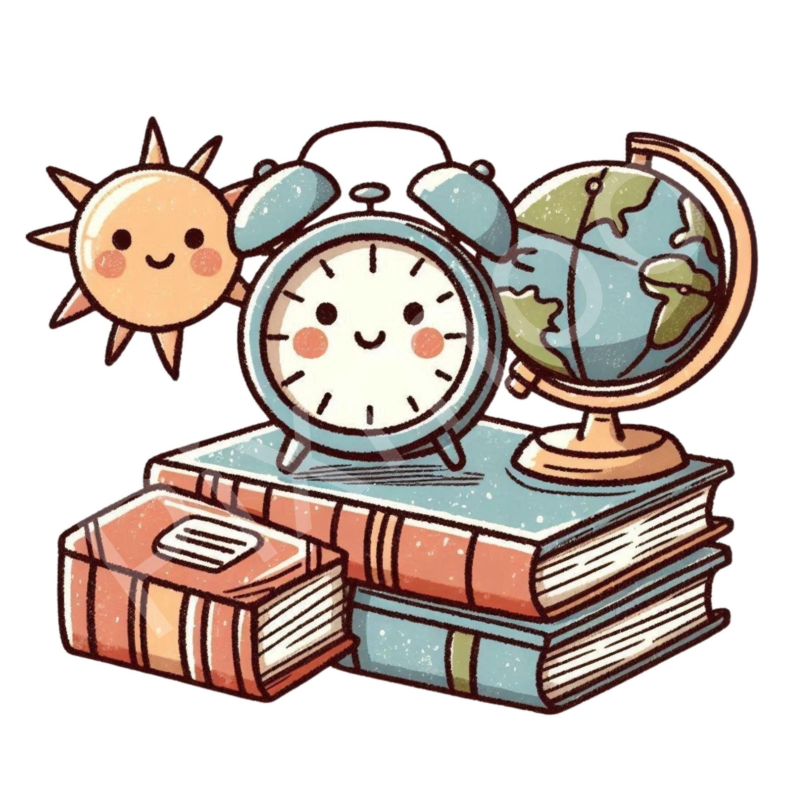 12 Cute Kawaii School Supplies Clipart Bundle - Digital Download for ...