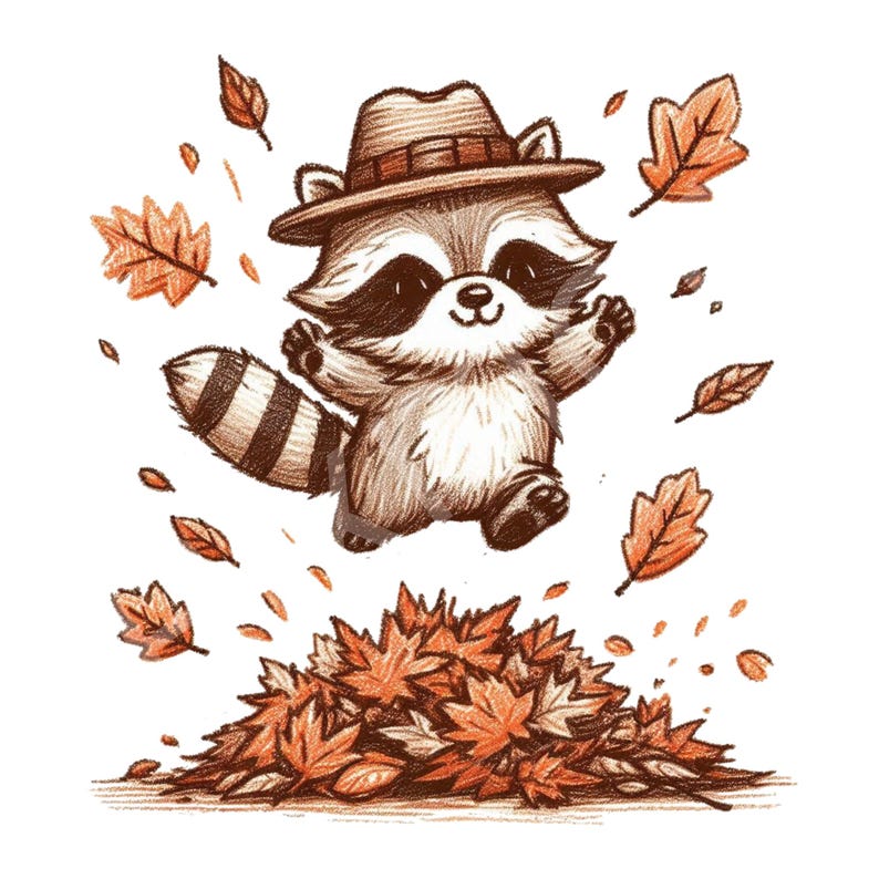 Autumn Animals Clipart Set: Whimsical Fall Critters PNG (commercial Use ...