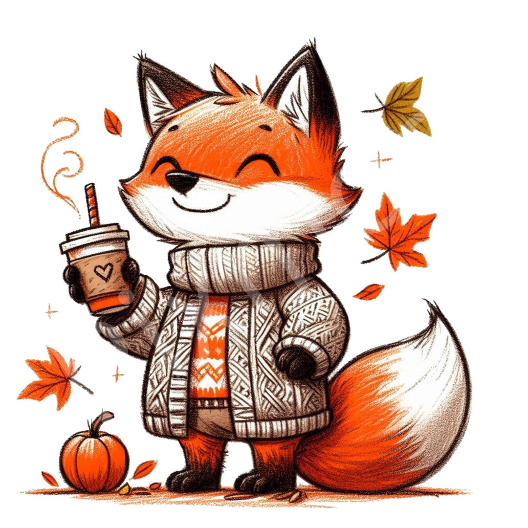 Autumn Animals Clipart Set: Whimsical Fall Critters PNG (commercial Use ...