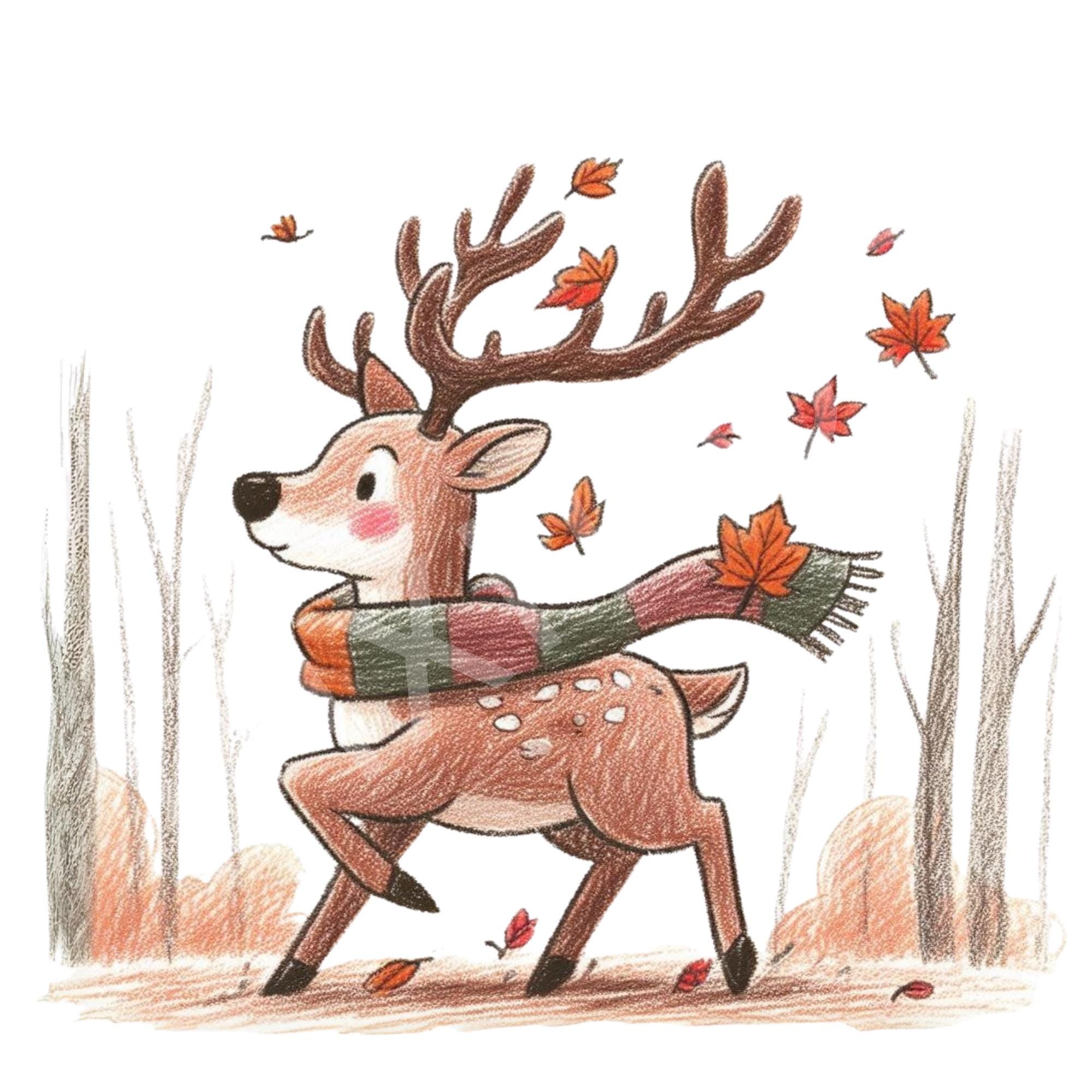 Autumn Animals Clipart Set: Whimsical Fall Critters PNG (commercial Use ...
